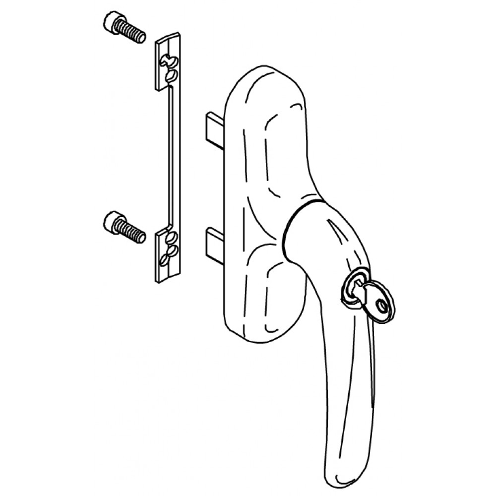 Window Handle Cremone Bolt Giesse Prima Key