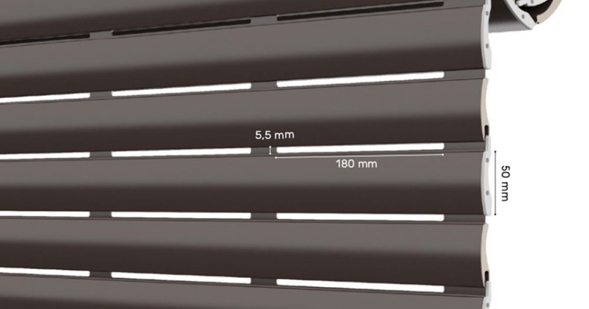 AriaLuce 50 Pinto Roller Shutter in Aluminum High Density