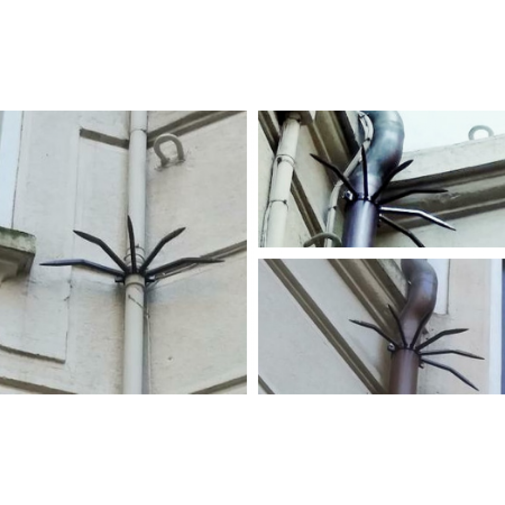 Anti-theft Deterrent with Spikes for External Pipes 80 mm