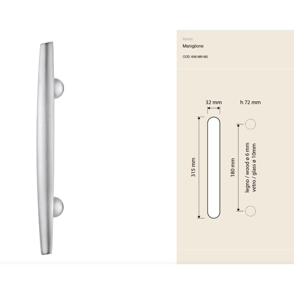 Kendo Linea Calì - Italian Door Pull Handle