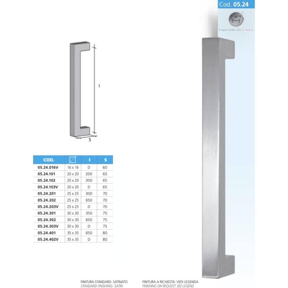 Square Tubular Handle - MPM 05.24