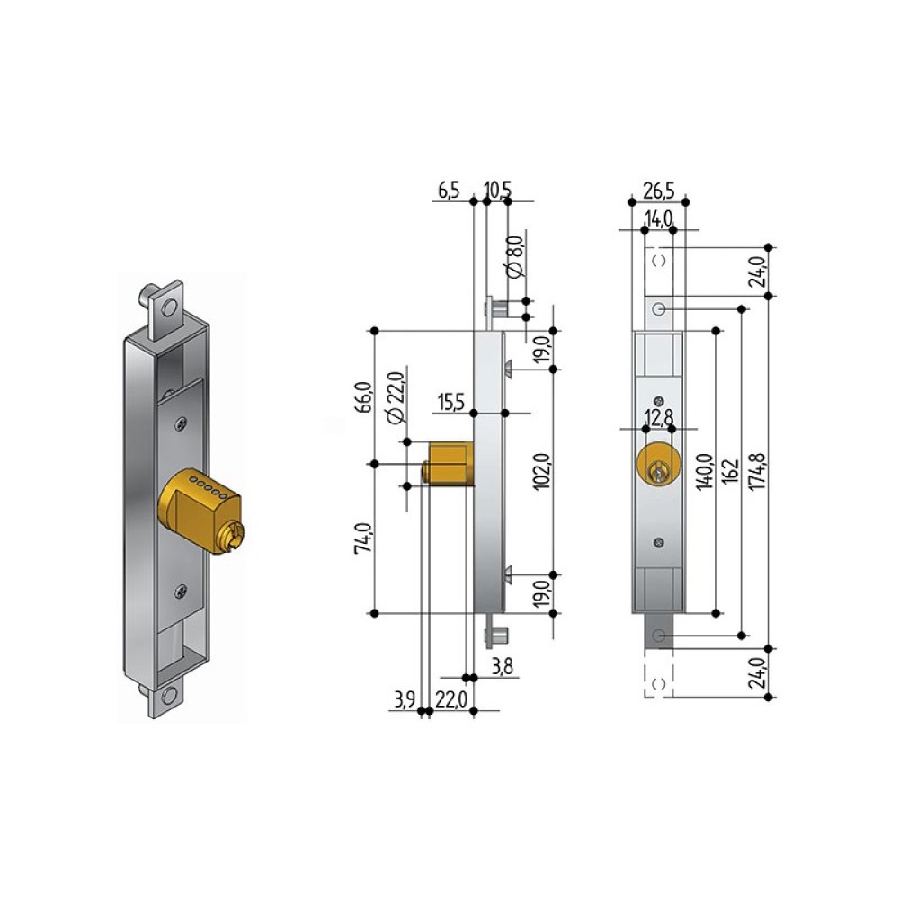 Extendable Gate Lock - Prefer 6601